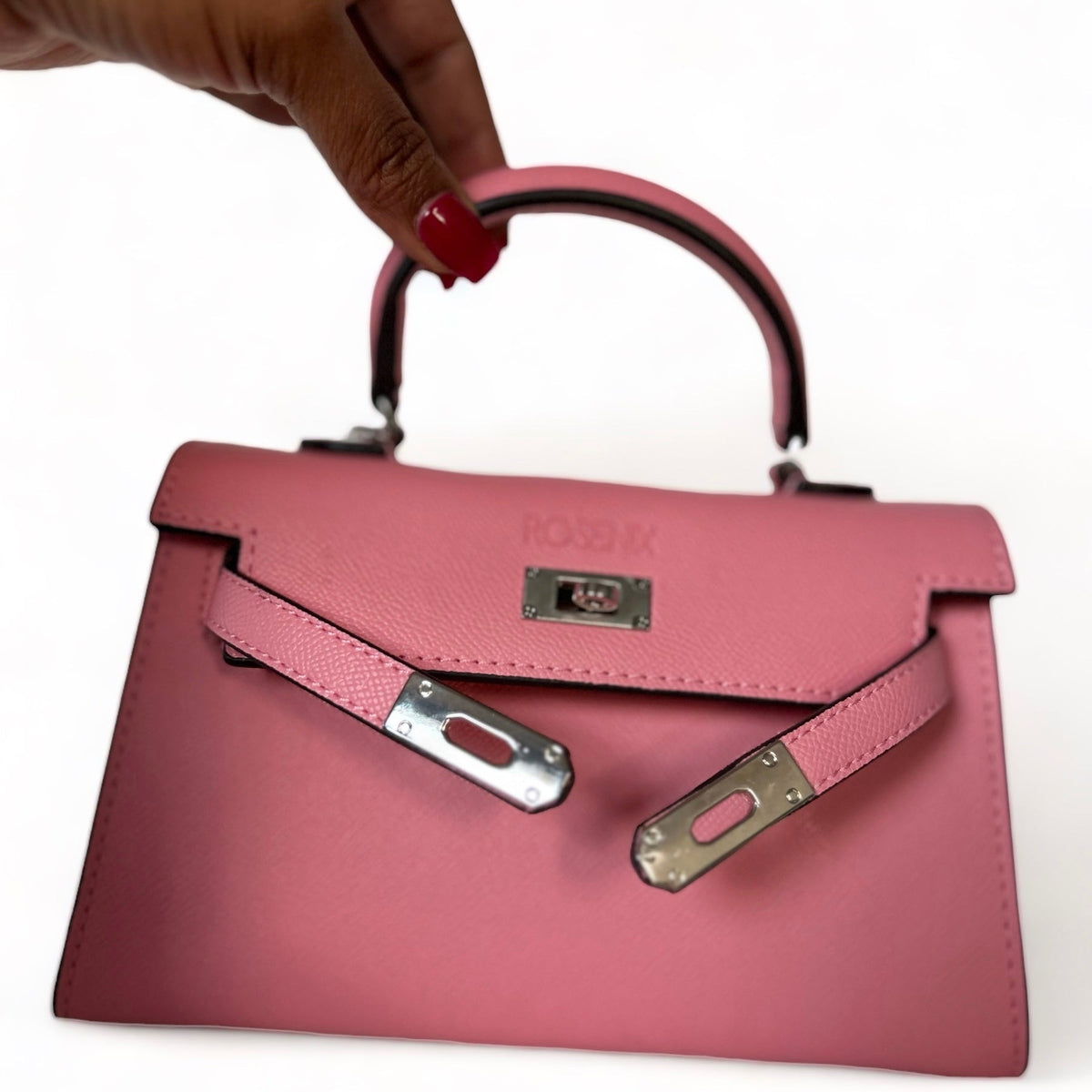 Pink Mini Leah Vegan Leather Purse